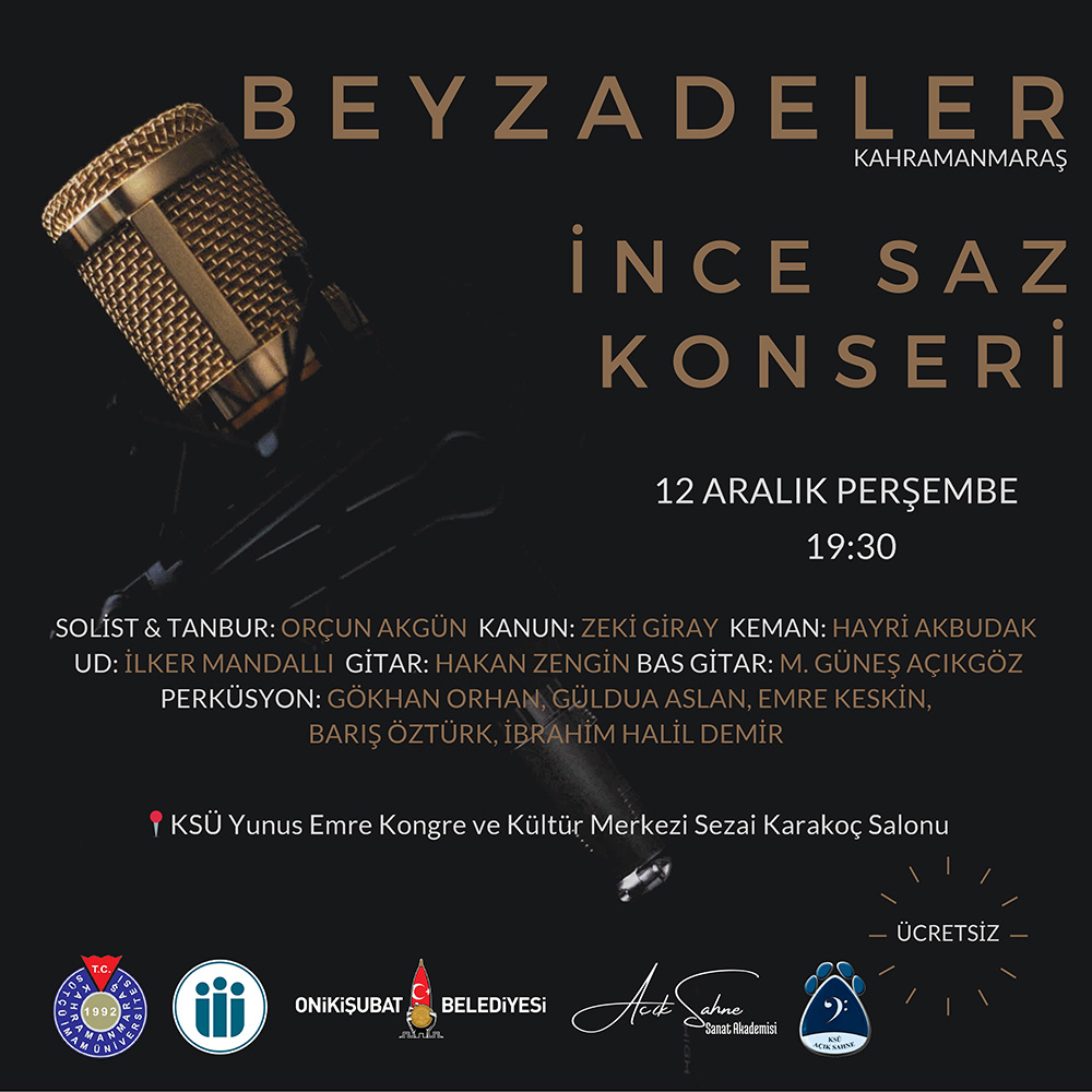 KSÜ - Beyzadeler İnce Saz Konseri